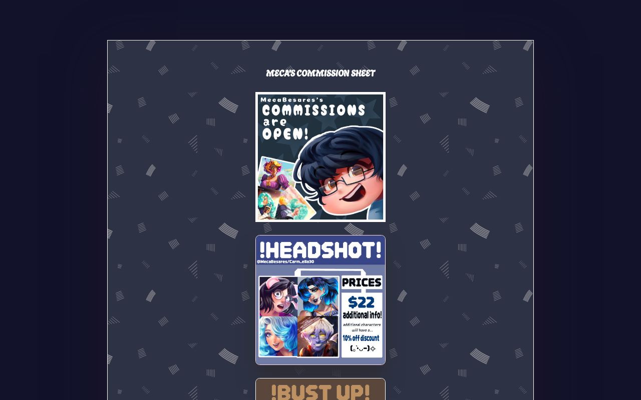 MecaBesares's Commission sheet!